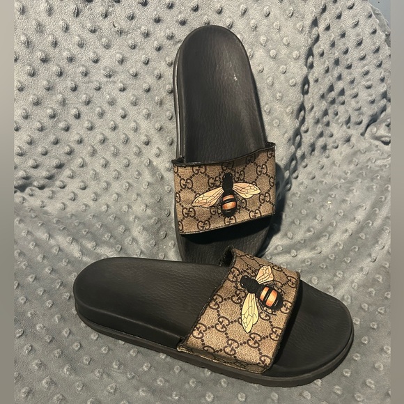 Gucci | Shoes | Gucci Gg Bee Pool Slides Sandals | Poshmark